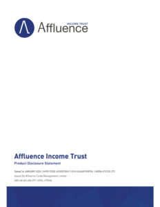 Affluence Income Trust - Fixed income investment portfolio